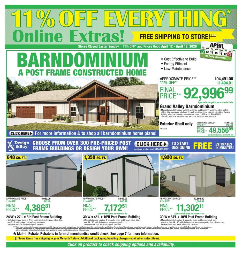 Menards Weekly Ad Apr 12 – Apr 18, 2020