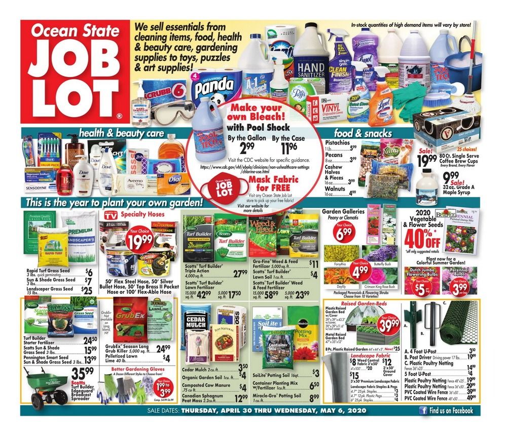 Ocean State Job Lot Weekly Ad Apr 30 – May 06, 2020
