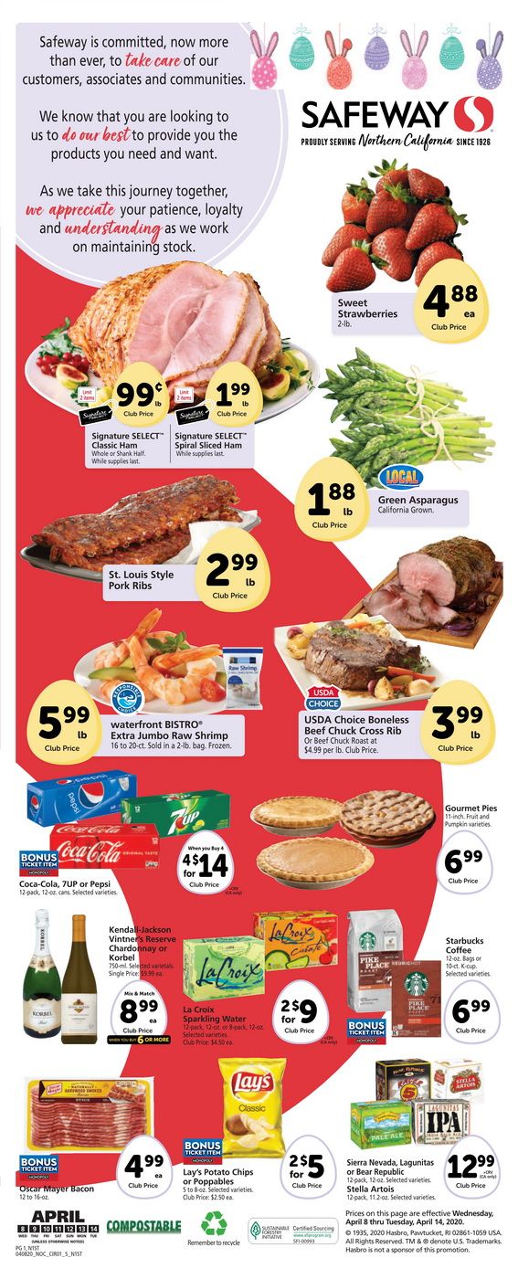 Safeway Weekly Ad Apr 08 – Apr 14, 2020