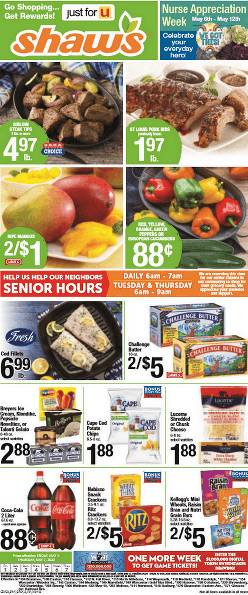 Shaw's Weekly Ad May 01 – May 07, 2020