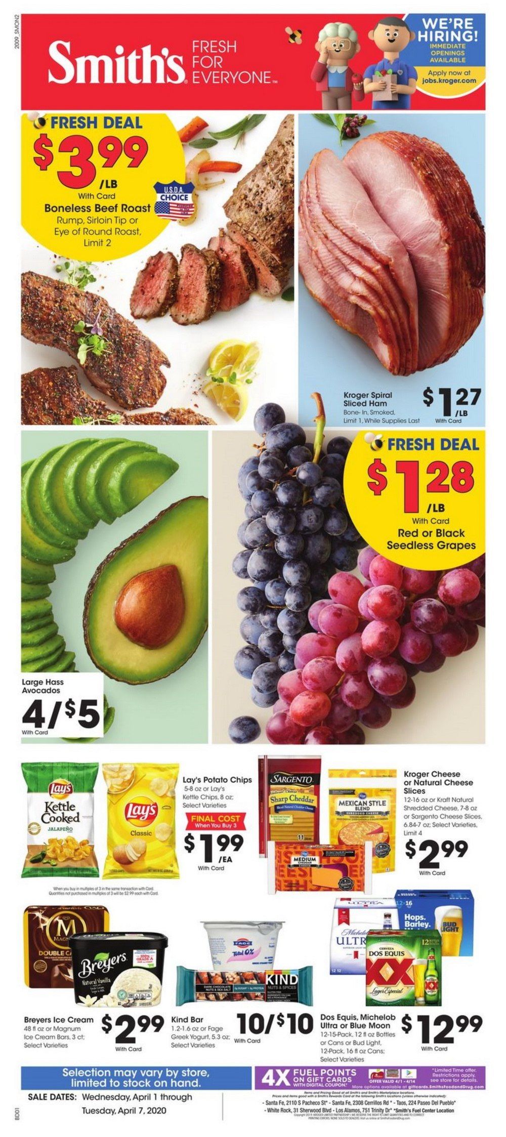 Smith's Food and Drug Weekly Circular Apr 01- Apr 07, 2020