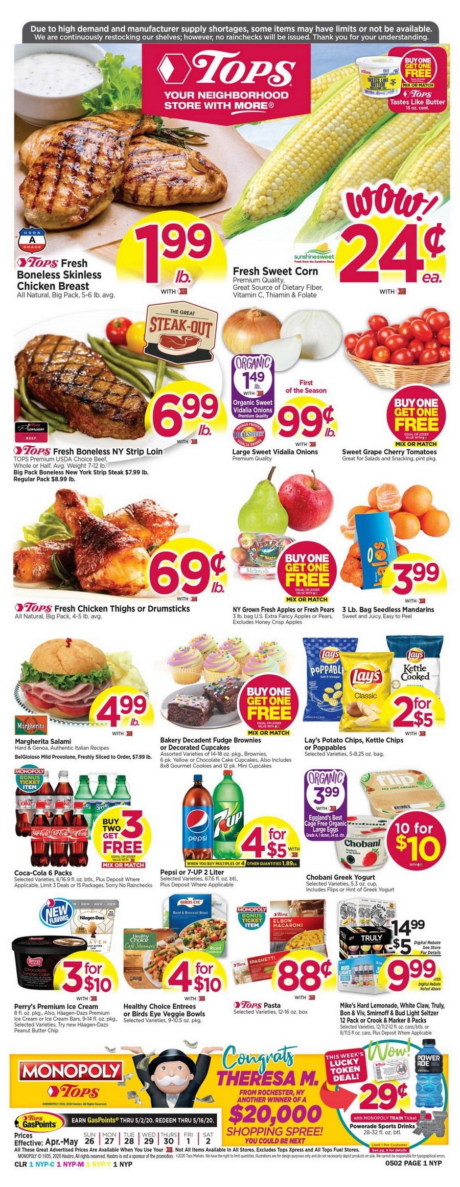 Tops Weekly Circular Apr 26 – May 02, 2020