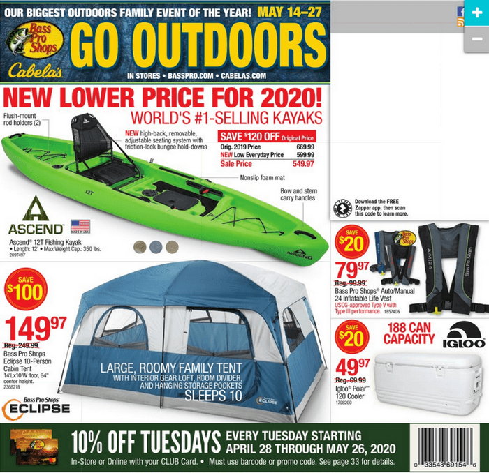 Cabela's Outdoor Authority Sale May 14 – May 27, 2020