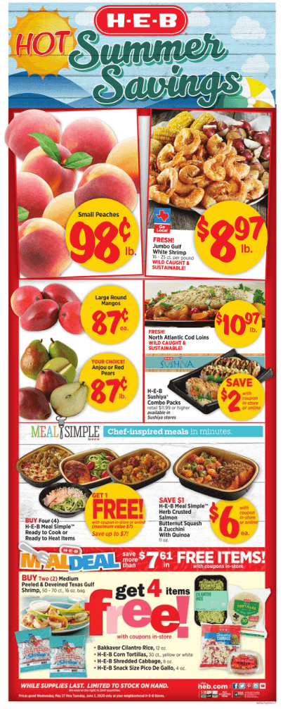 HEB Weekly Ad May 27 – Jun 02, 2020