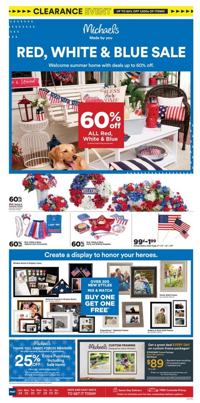Michaels Weekly Ad May 24 – May 30, 2020
