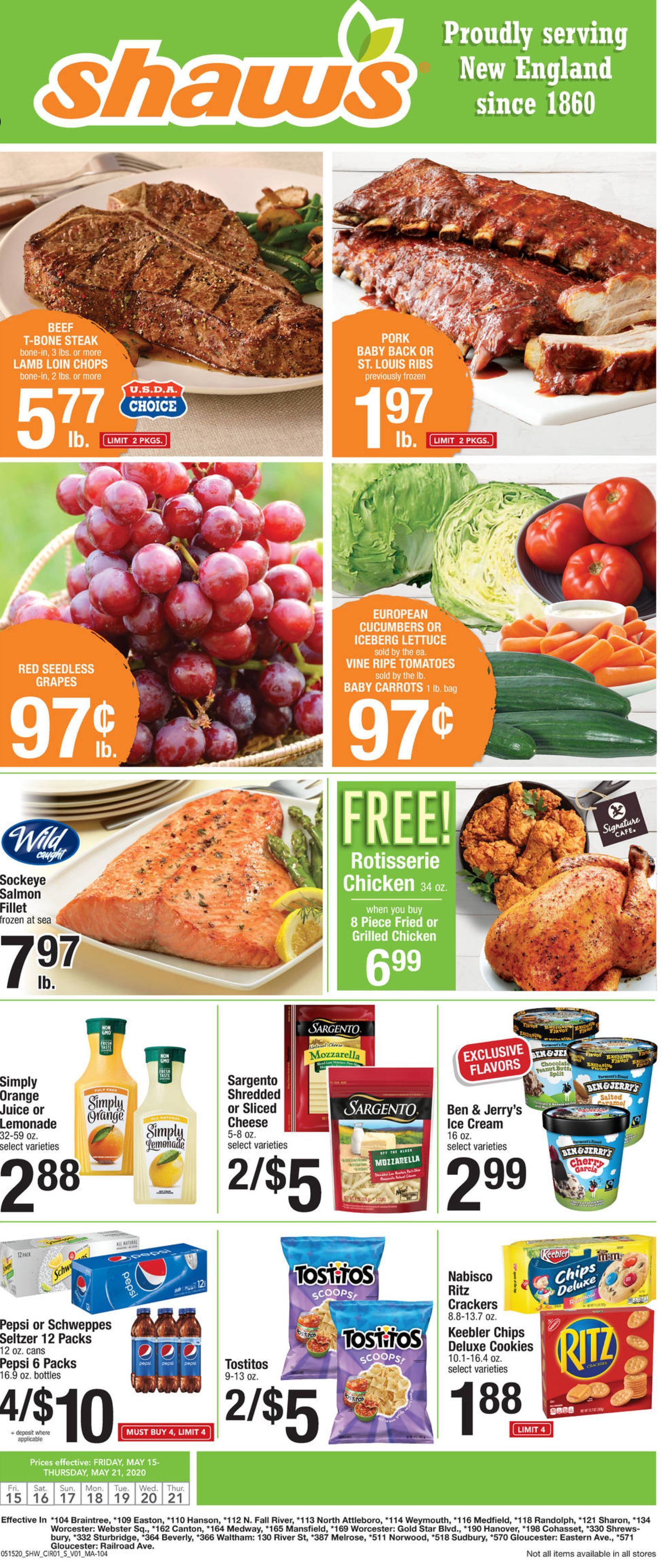 Shaw's Weekly Ad May 15 – May 21, 2020