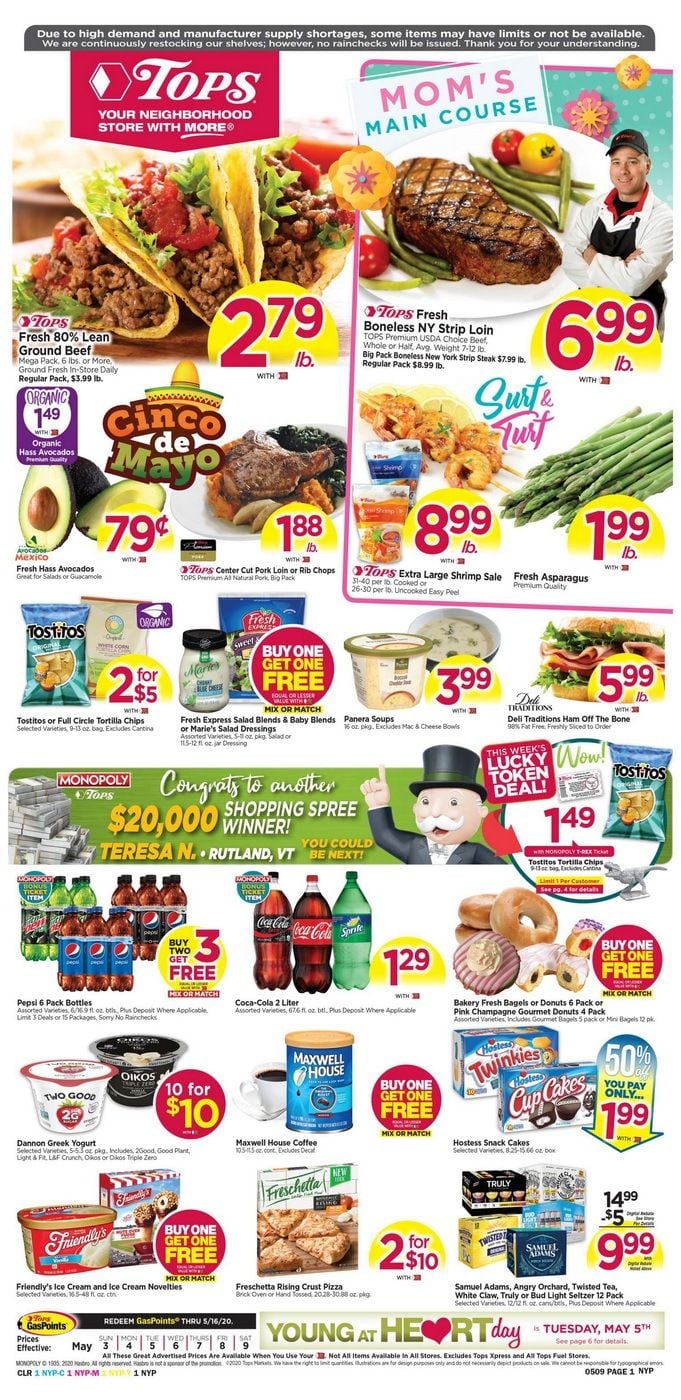 Tops Weekly Circular May 03 – May 09, 2020