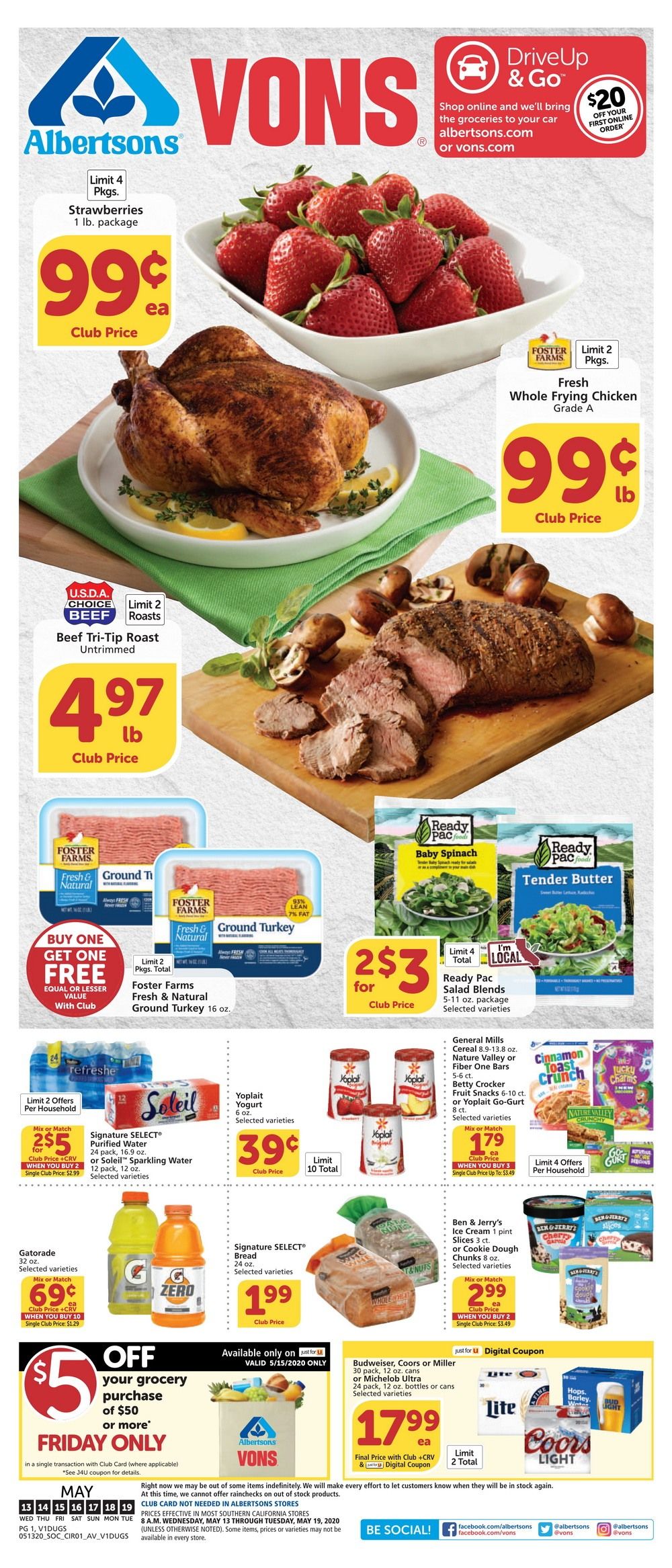 Vons Weekly Ad May 13 – May 19, 2020