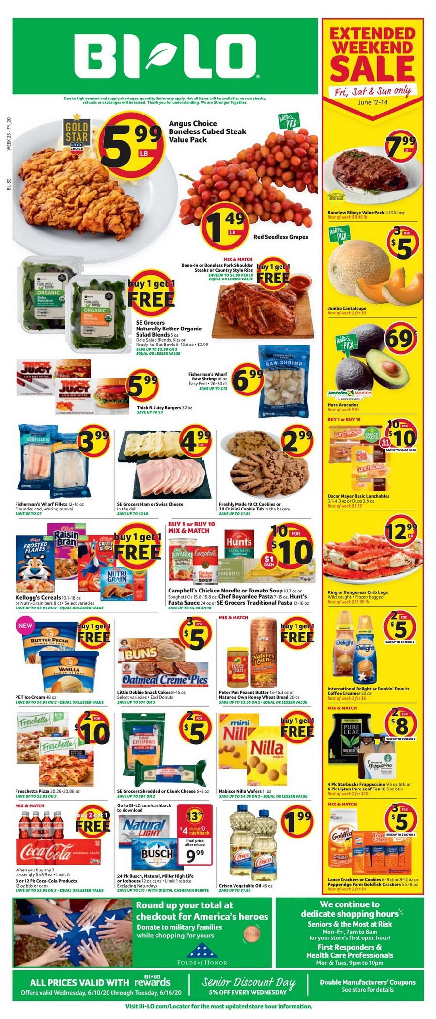 BI-LO Weekly Circular June 10- June 16, 2020