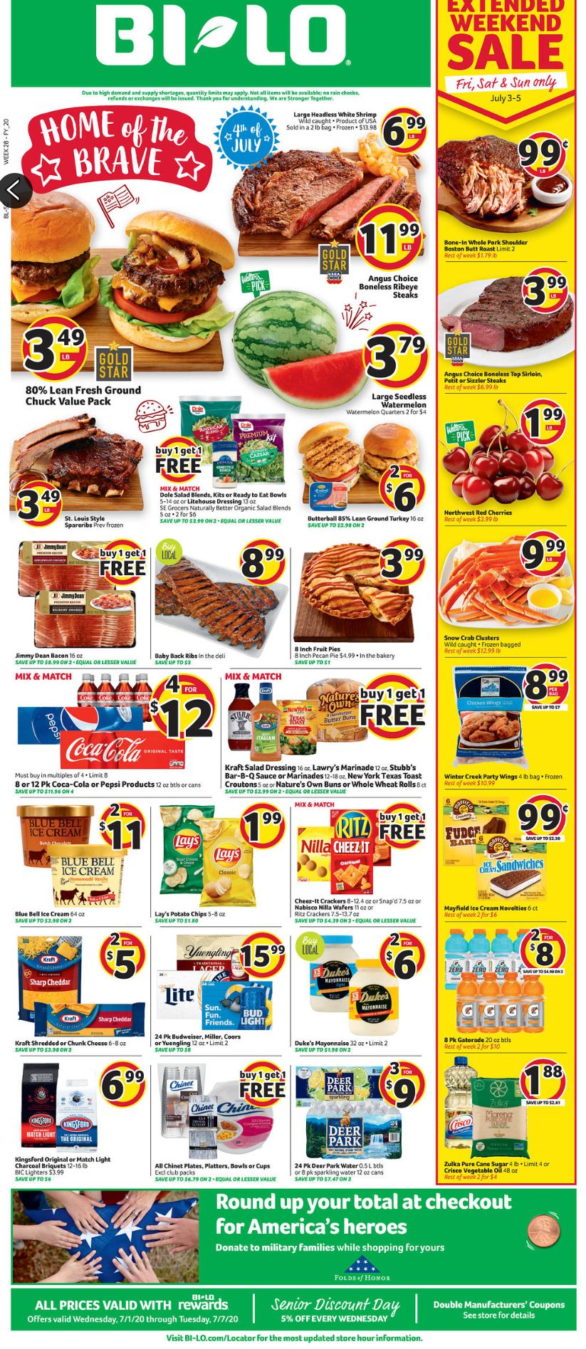 BI-LO Weekly Circular Jul 01- Jul 07, 2020