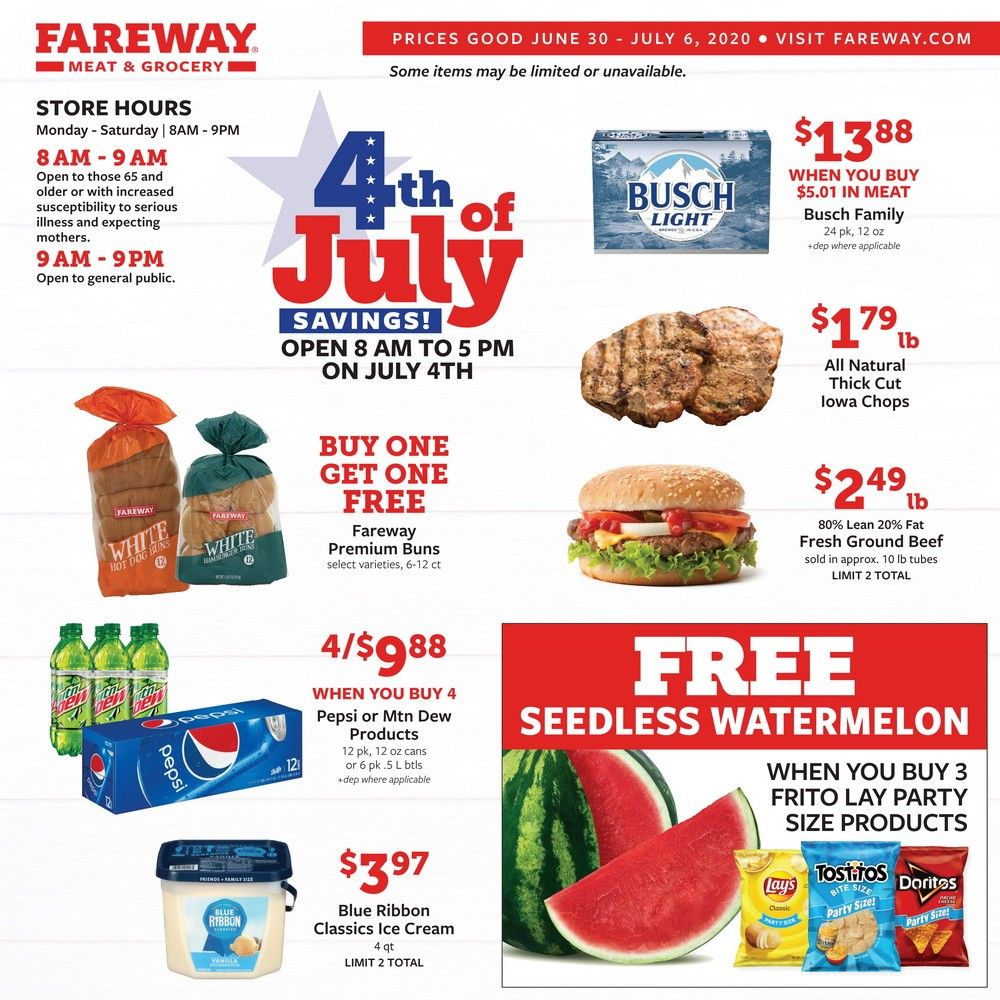 Fareway Weekly Ad June 30 – July 06, 2020