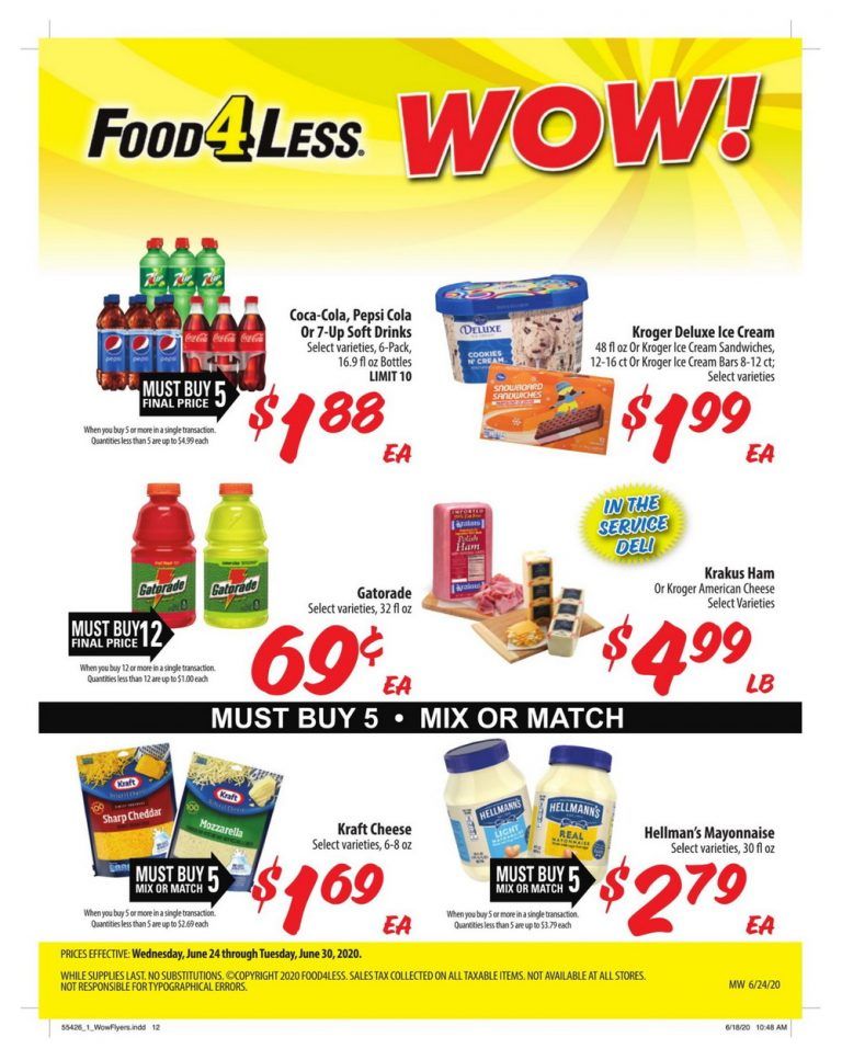 Food 4 Less Weekly Ad Jun 24 – Jun 30, 2020