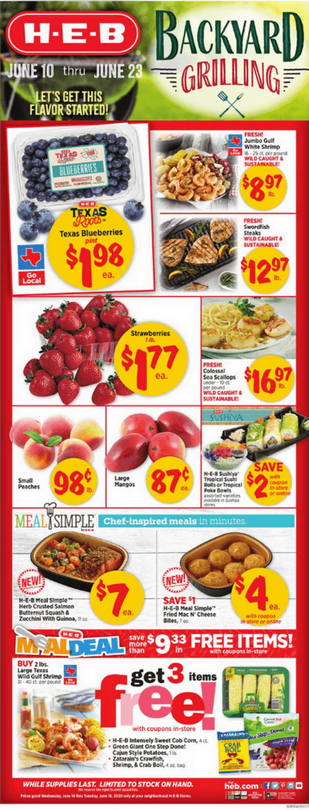 HEB Weekly Ad June 10 – June 16, 2020