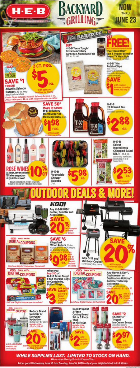 HEB Weekly Ad June 10 – June 16, 2020