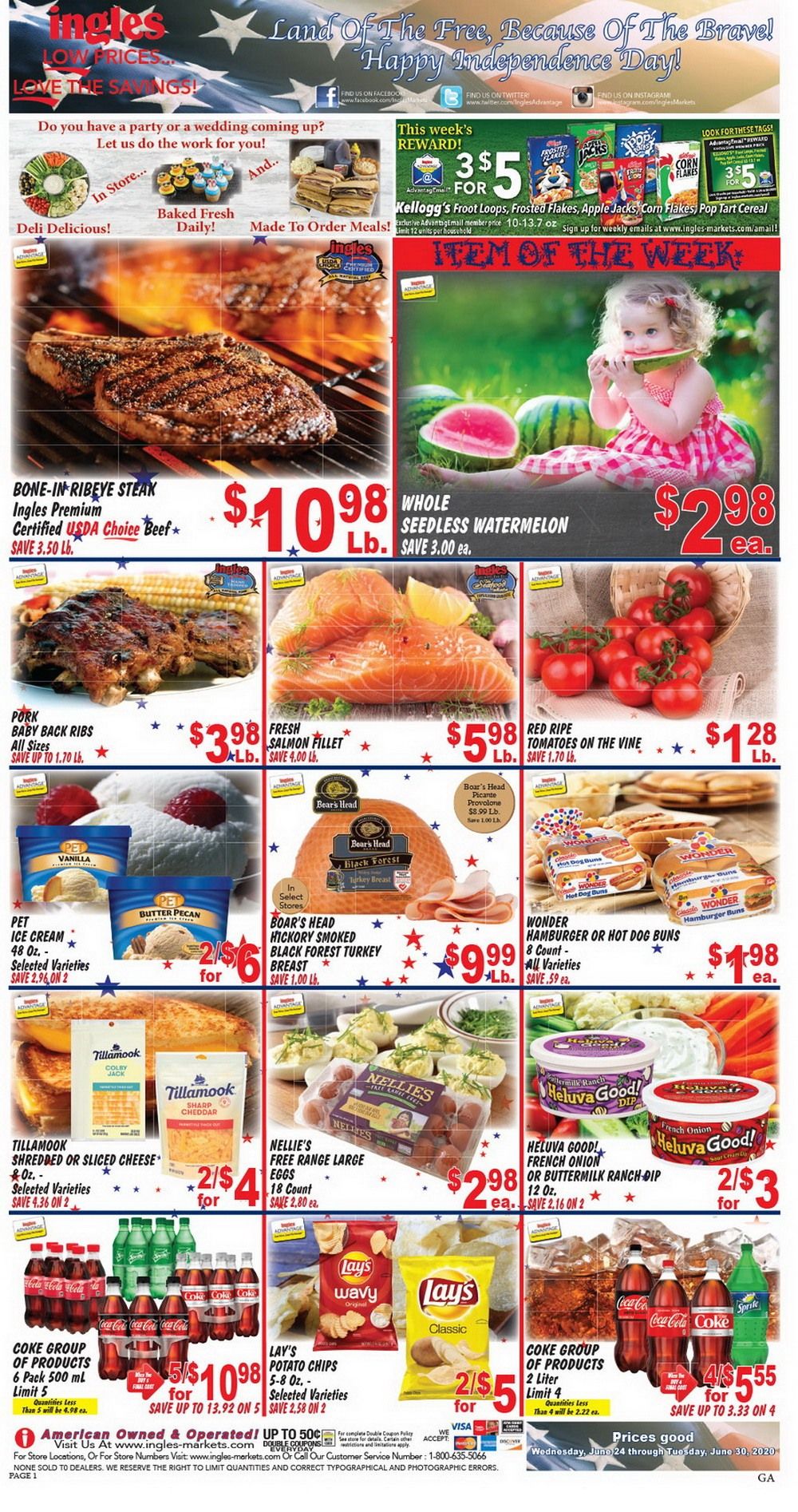 Ingles Weekly Flyer June 24 – June 30, 2020