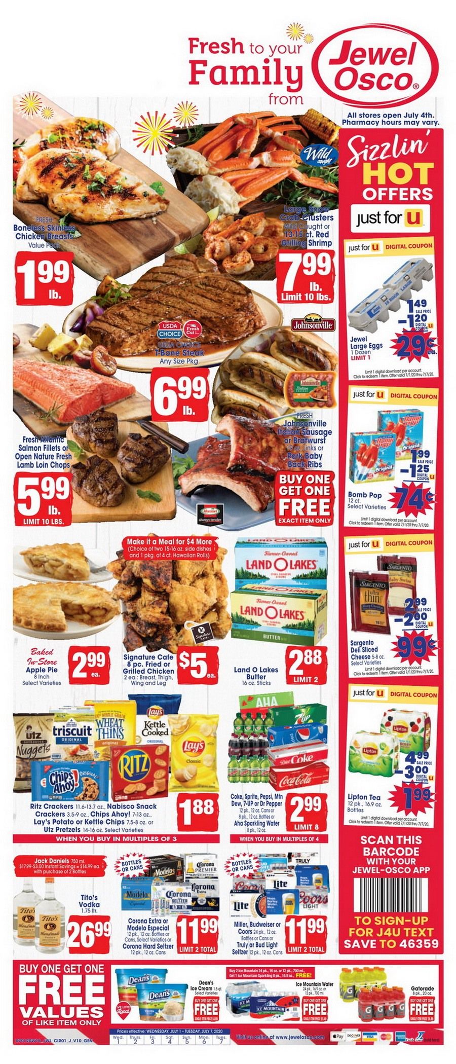Jewel Osco Weekly Circular July 01 – July 07, 2020