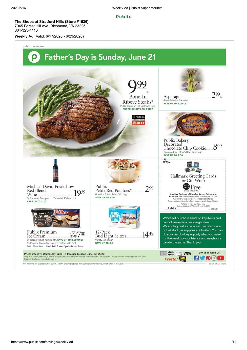 Publix Weekly Ad Jun 17 – Jun 23, 2020