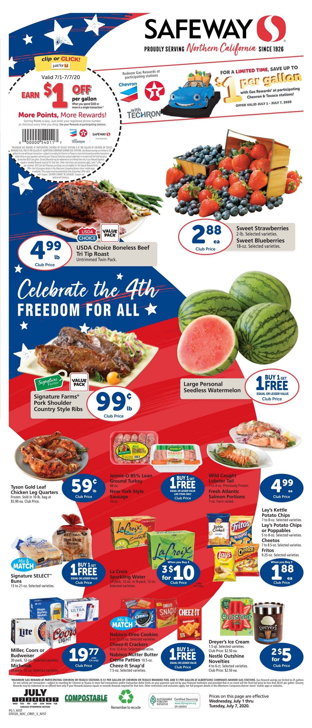 Safeway Weekly Ad Jul 01 – Jul 07, 2020