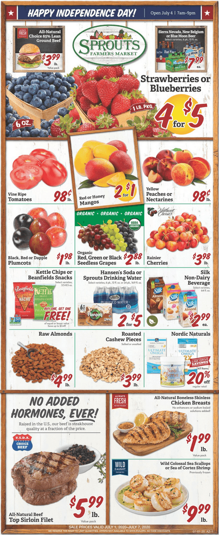 Sprouts Weekly Ad July 01 – July 08, 2020