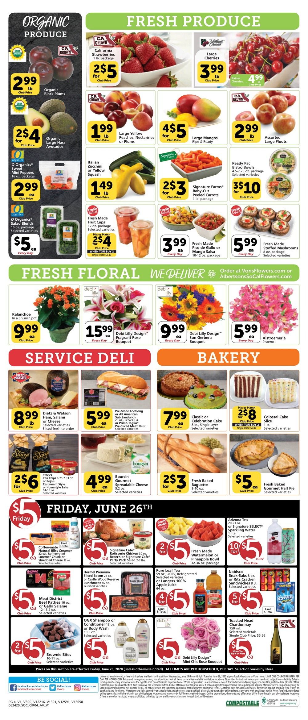 Vons Weekly Ad June 24 – June 30, 2020