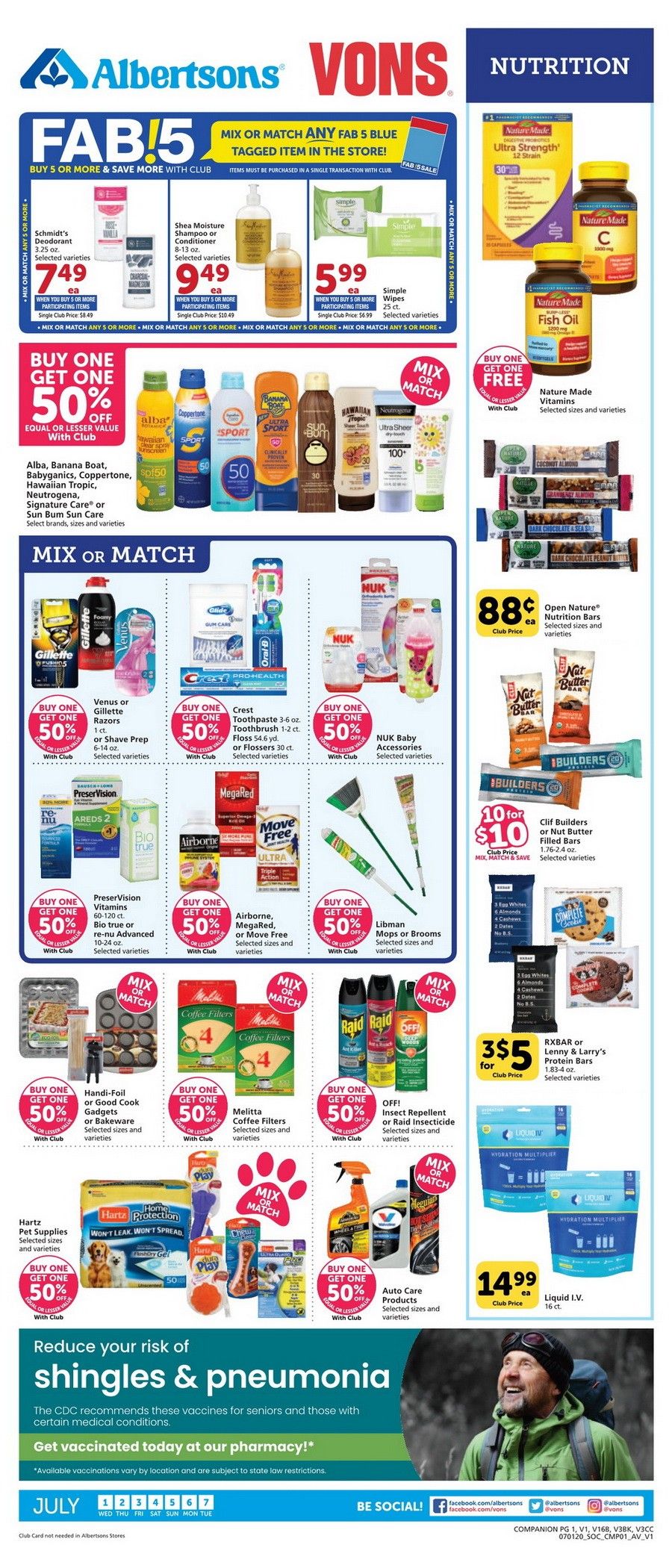 Vons Weekly Ad July 01-July 07, 2020