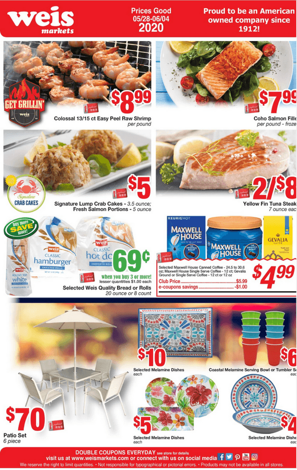 Weis Markets Weekly Ad May 28 – June 04, 2020