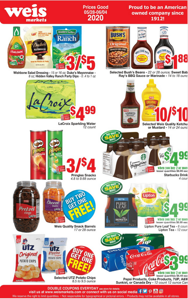 Weis Markets Weekly Ad May 28 – June 04, 2020