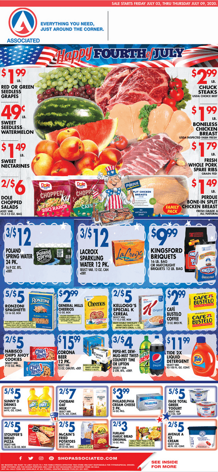 Associated Supermarkets Weekly Ad July 03 – July 09, 2020