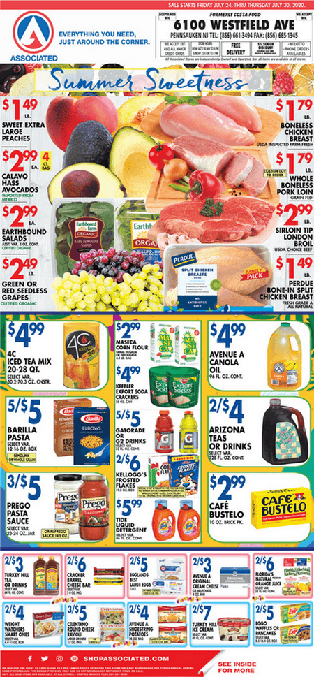 Associated Supermarkets Weekly Ad July 24 – July 30, 2020