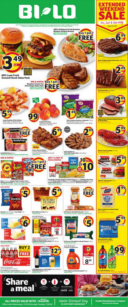 BI-LO Weekly Circular July 22- July 28, 2020