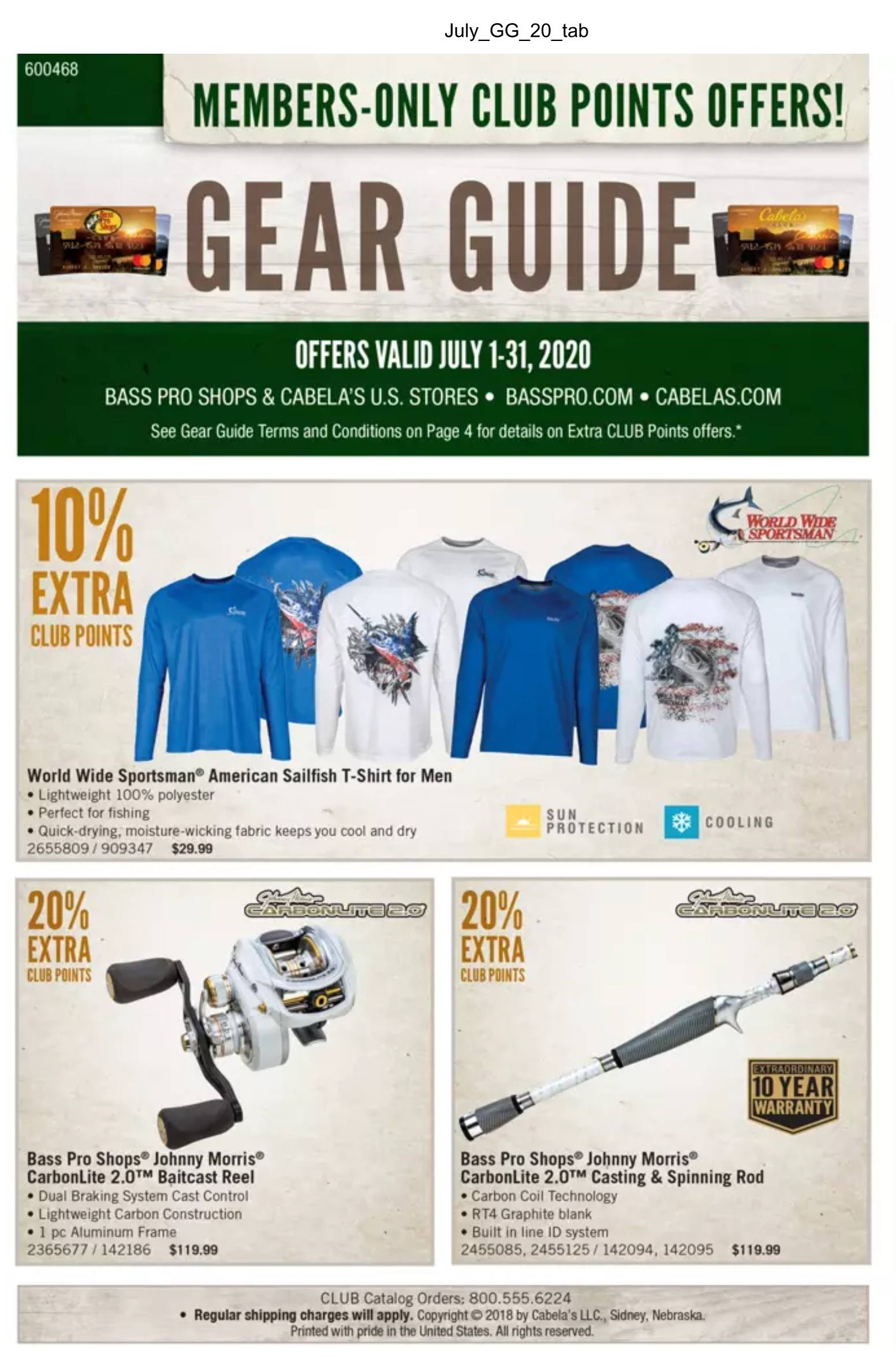 Bass Pro Shops Gear Guide Sale July 1 – July 31, 2020