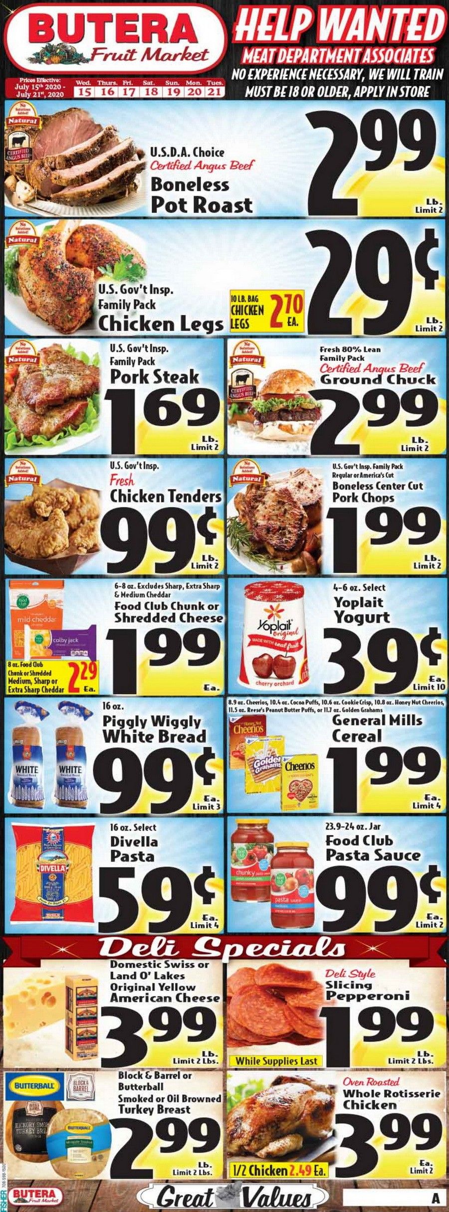 Butera Weekly Ad July 15 – July 21, 2020