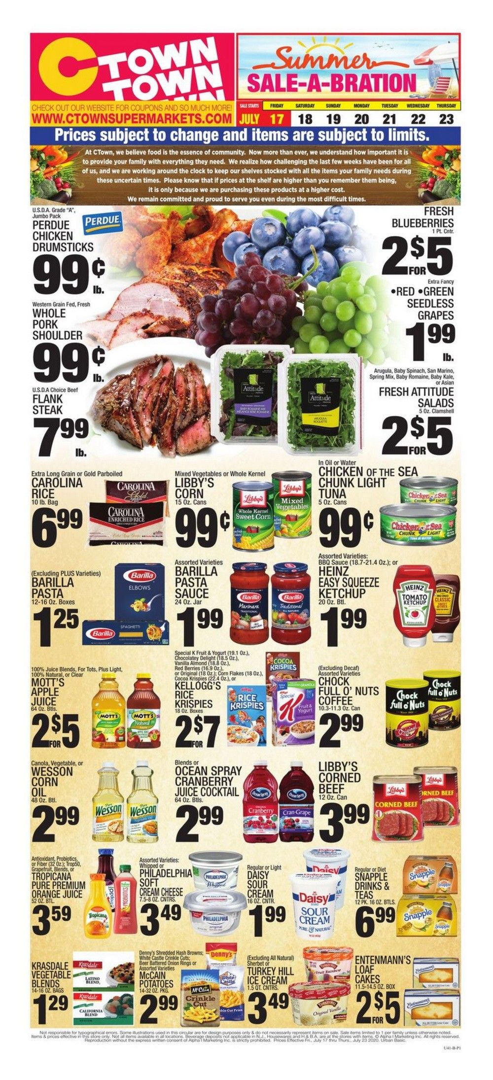 C-Town Weekly Ad July 17 – July 23, 2020