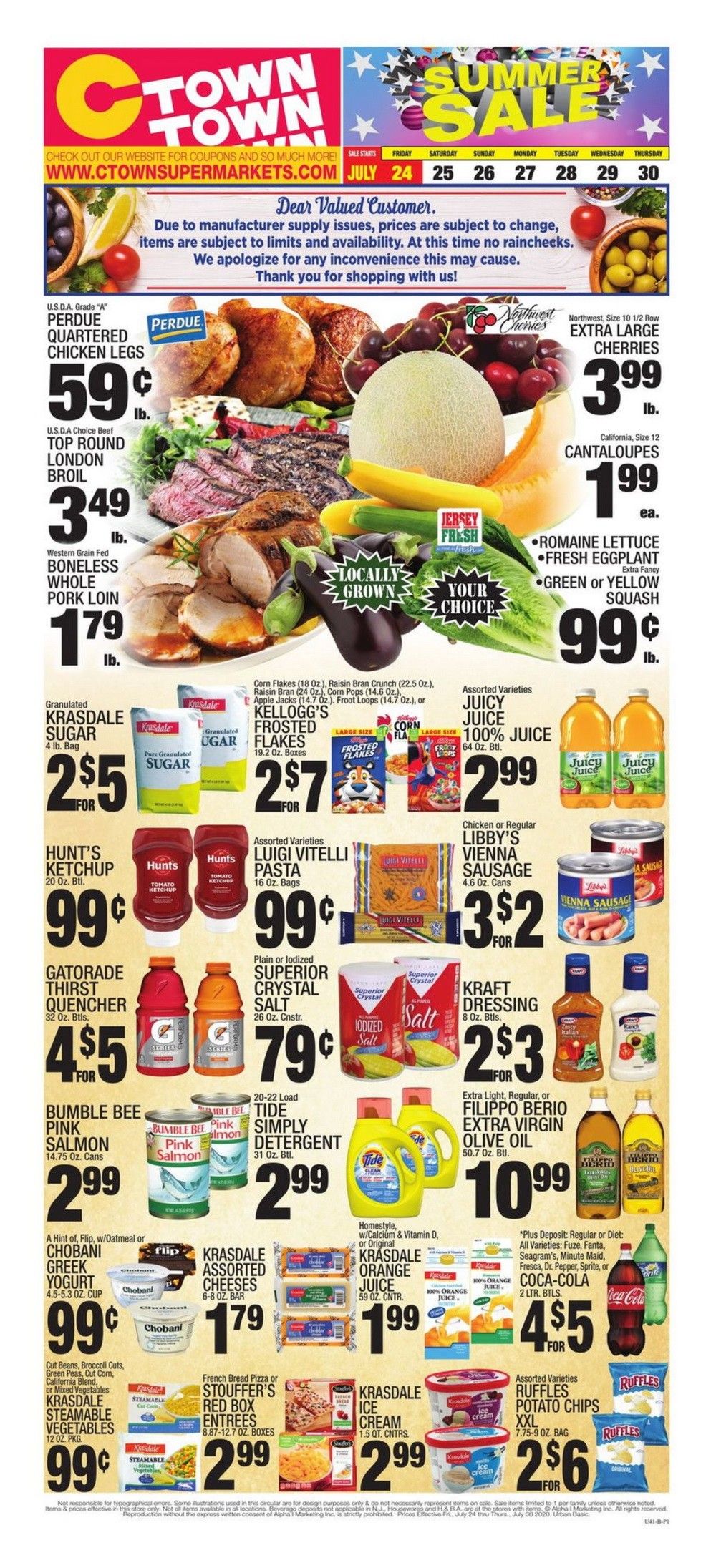 C-Town Weekly Ad July 24 – July 30, 2020