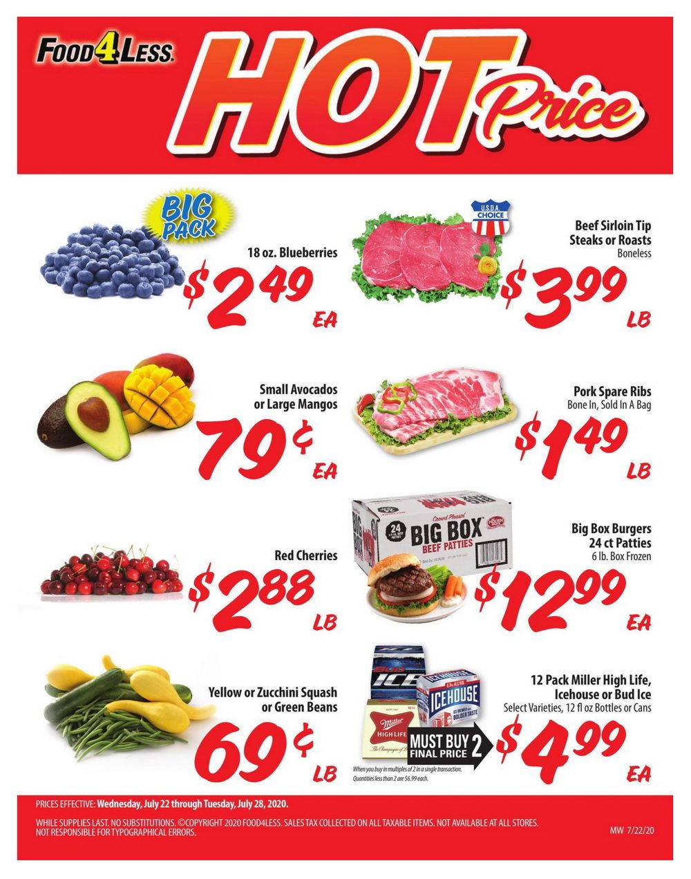 Food 4 Less Weekly Ad July 22 – July 28, 2020