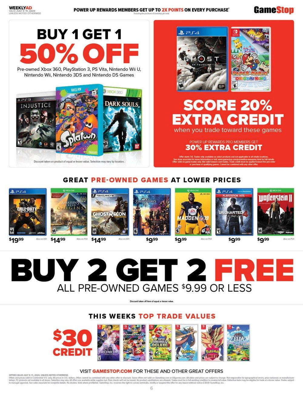 GameStop Weekly Ad July 05 – July 11, 2020
