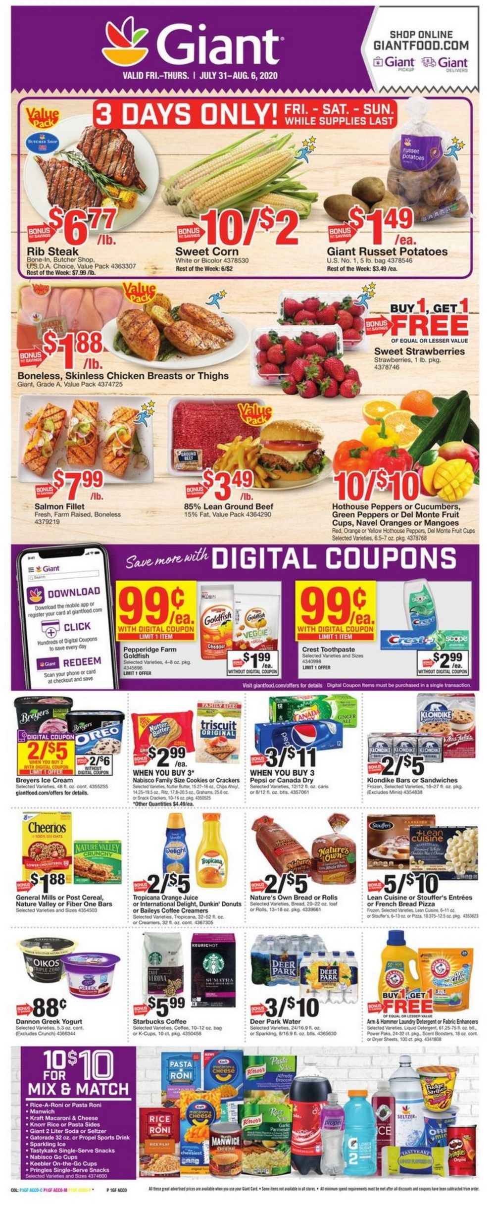Giant Food Weekly Ad Jul 31 – Aug 06, 2020