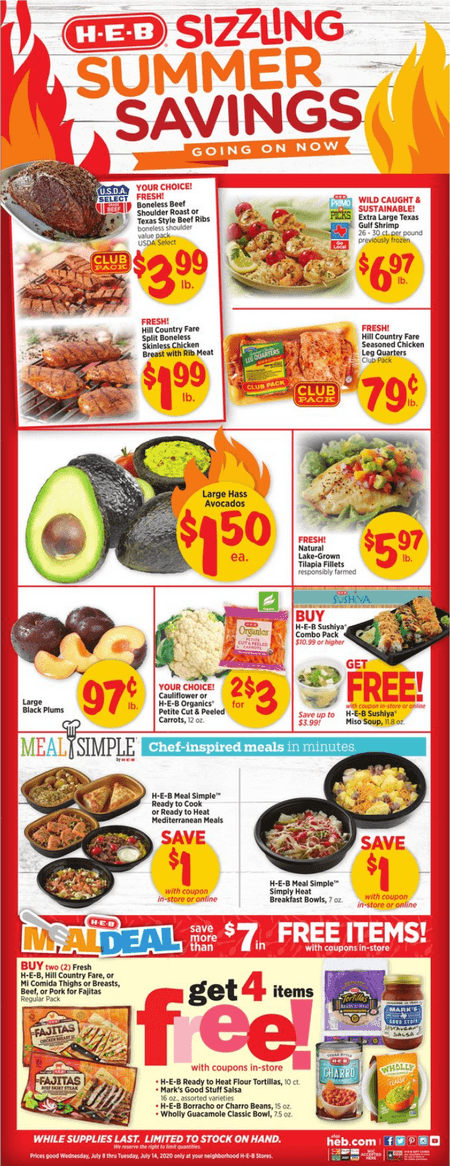 HEB Weekly Ad July 08– July 14, 2020