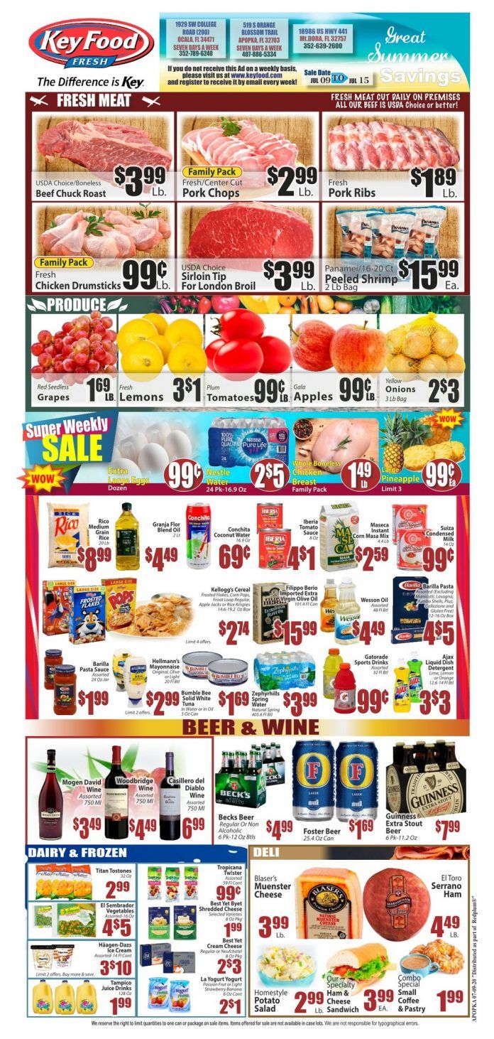 Key Food Weekly Ad July 09 – July 15, 2020