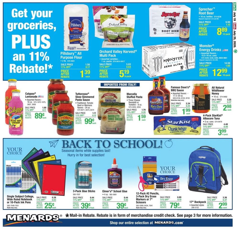 Menards Weekly Ad Jul 19 – Jul 25, 2020