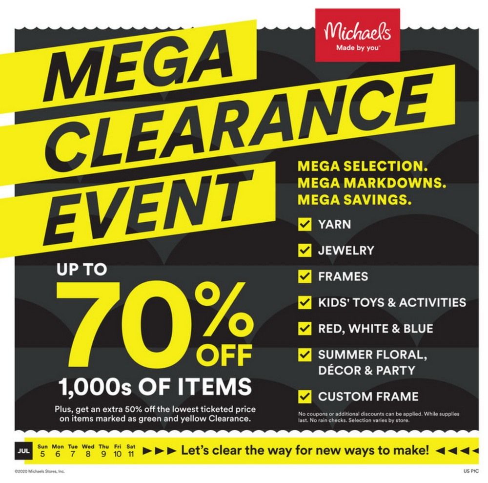 Michaels Weekly Ad July 05 – July 11, 2020