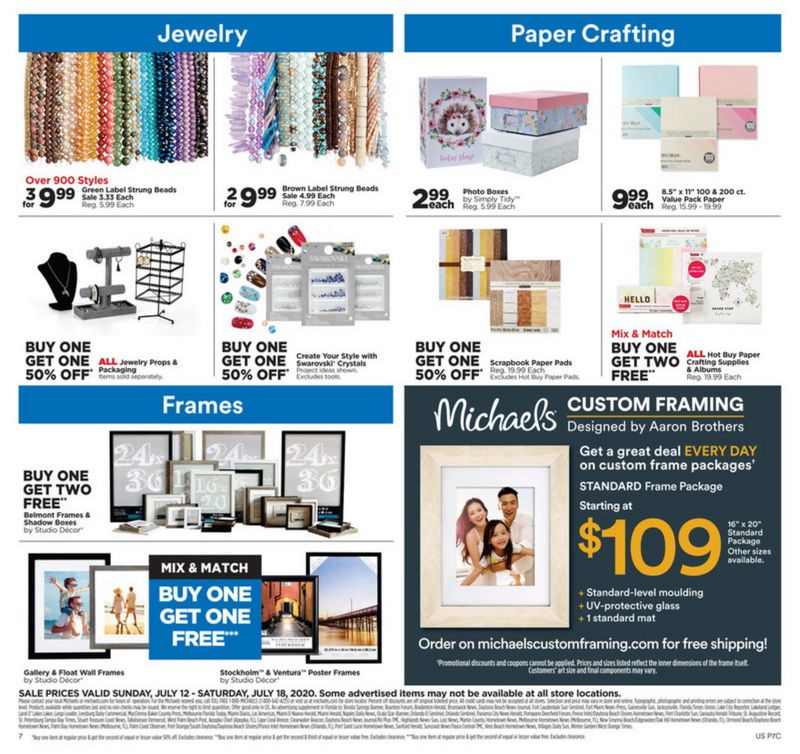 Michaels Weekly Ad July 12 – July 18, 2020