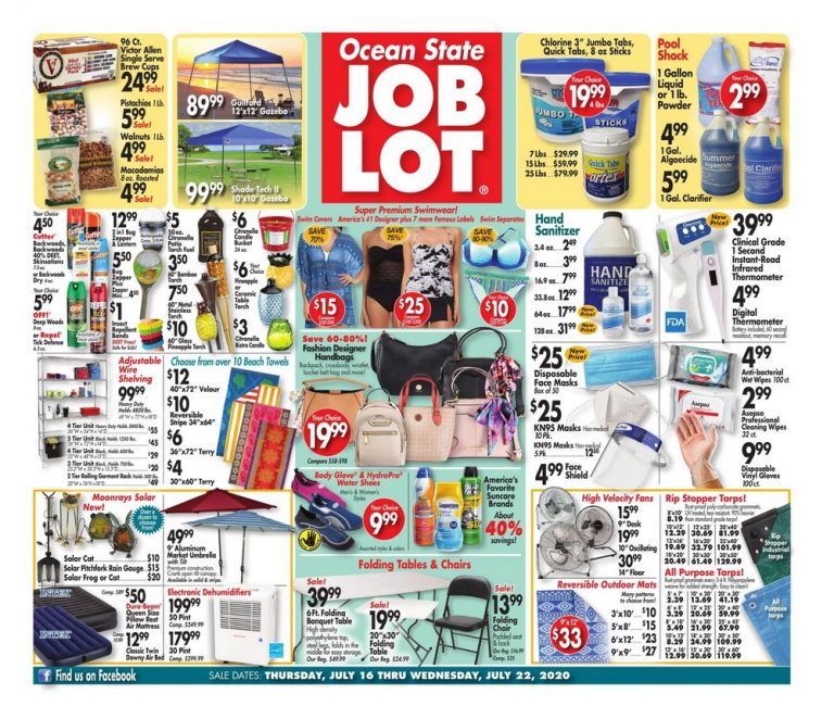 Ocean State Job Lot Weekly Ad July 16– July 22, 2020