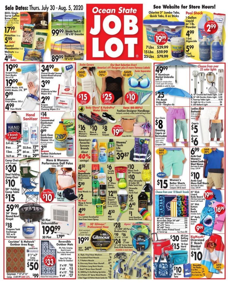 Ocean State Job Lot Weekly Ad Jul 30 – Aug 05, 2020