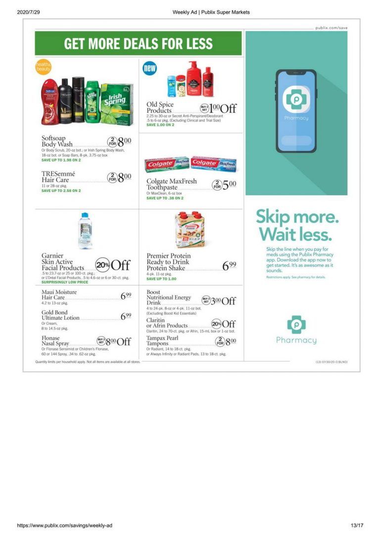 Publix Weekly Ad July 29 – Aug 04, 2020