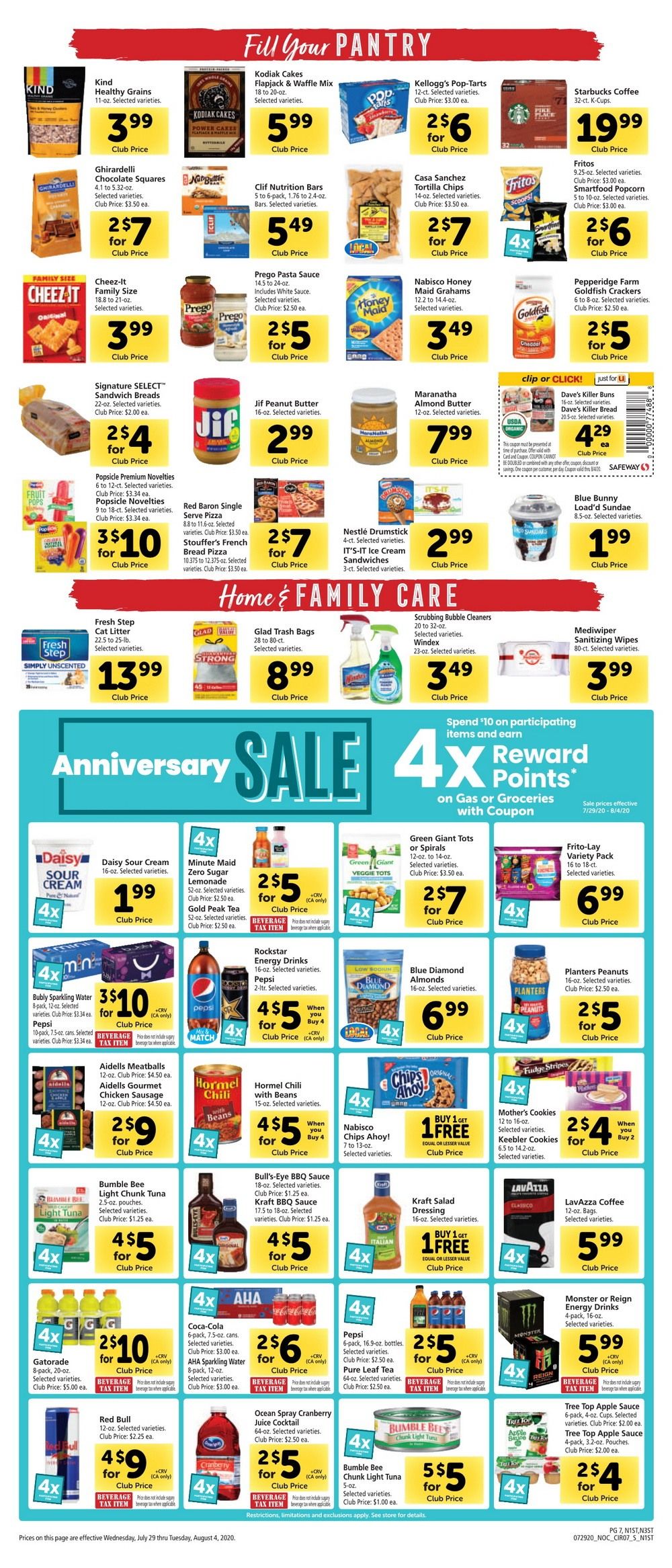 Safeway Weekly Ad July 29 – Aug 04, 2020
