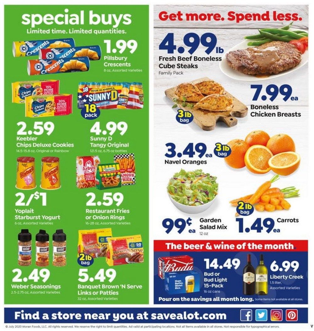 Save A Lot Weekly Ad July 22 – July 28, 2020