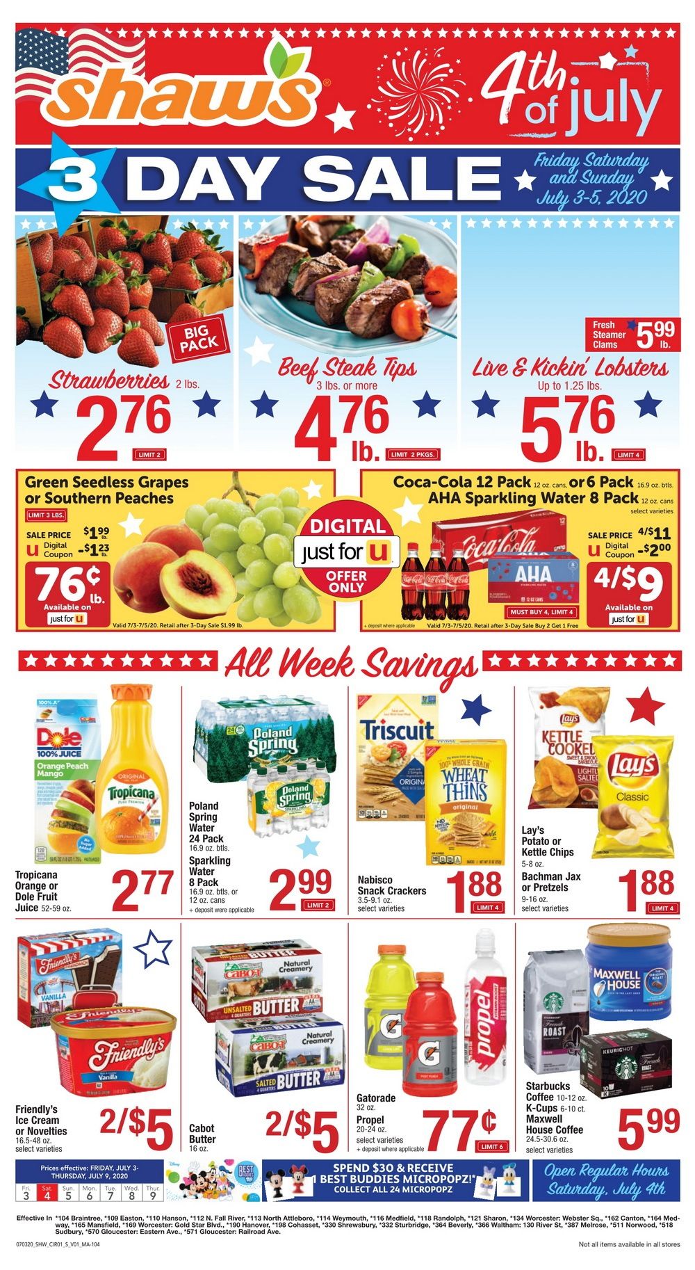 Shaw's Weekly Ad July 03– July 09, 2020