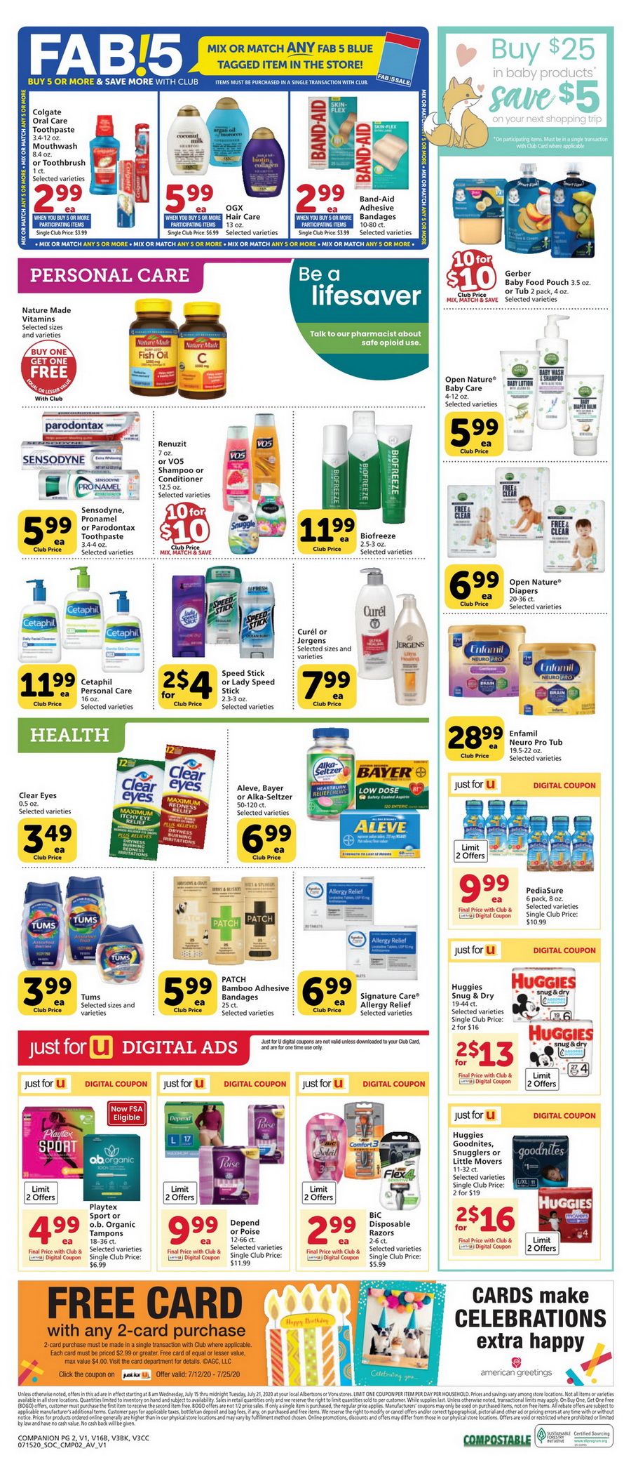 Vons Weekly Ad July 15-July 21, 2020