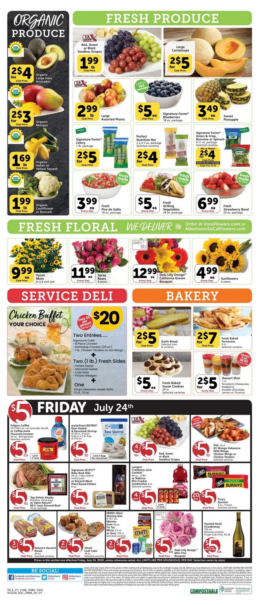 Vons Weekly Ad July 22-July 28, 2020